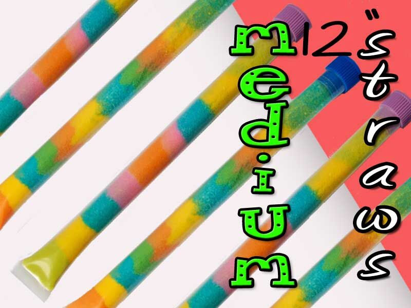 100 12″ straws , 200 caps, 7 Big Bottles of Sandy Candy® – Candyman ...